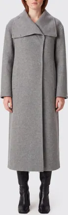 Sportmax Langer Zweireiher-Mantel aus Schurwolle mit Matrosenkragen