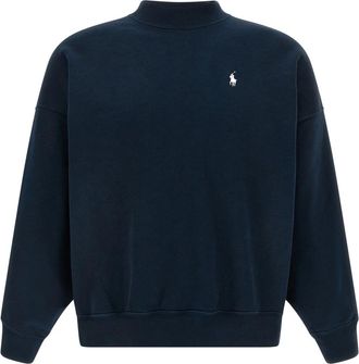 Polo Ralph Lauren Femme, Sweatshirts et sweats &agrave; capuche, Bleu, Taille: 40 FR Logo SweaT-shirt