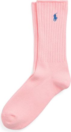 Ralph Lauren Kn&ouml;chelhohe Socken in Rippstruktur mit Pony-Stickerei in