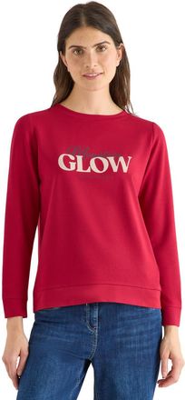 Cecil Shirt mit Wording Beaujolais red M