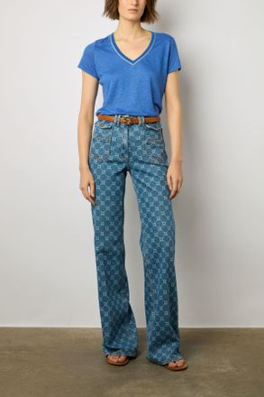 Gerard Darel T-shirt V en lin - MINDY - Electrique