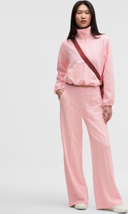 lululemon Brushed Softstreme Pintuck High-Rise Wide-Leg Pant Regular pour Femmes - Rose - Taille 2XS