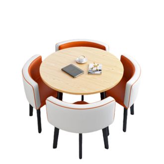 Generic B&uuml;rom&ouml;bel, 4 St&uuml;hle mit Tisch, Konferenztisch-Set, K&uuml;chentisch mit 4 St&uuml;hlen, platzsparender Empfangstresen, Fr&uuml;hst&uuml;ckstisch, Lounge- und Besprechungs