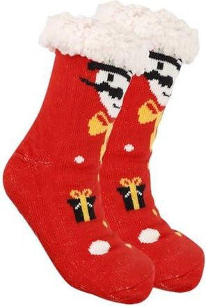 Generic Chaussettes pour homme 39 42 adultes, color&eacute;es, ray&eacute;es, pour lint&eacute;rieur, chaussettes de No&euml;l &eacute;paisses et chaudes en tricot polaire pour femme, c, tail