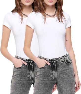 Only T-Shirt (Set) basic Rundhals Shirt im Doppelpack