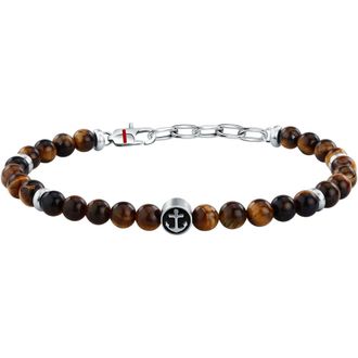 Sector Bracelet en acier et oeil du tigre