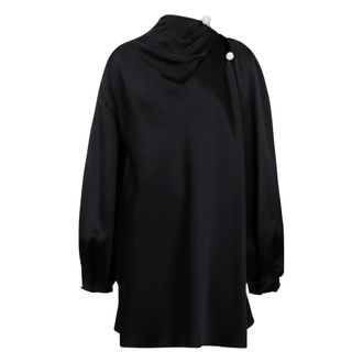 Giuseppe Di Morabito Robe &agrave; col montant drap&eacute; - Femme - Robes - Noir - Taille: 40 FR
