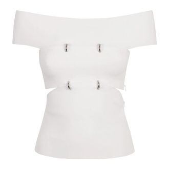 Alexander McQueen Stylisches Top f&uuml;r Frauen - - Blouses & Shirts - Damen - Wei&szlig; - M