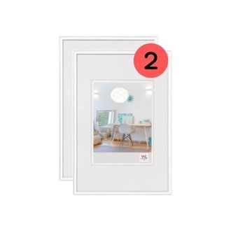 Walther Design Cadre photo walther design blanc 30 x 45 cm double pack, cadre en plastique New Lifestyle KV045WD