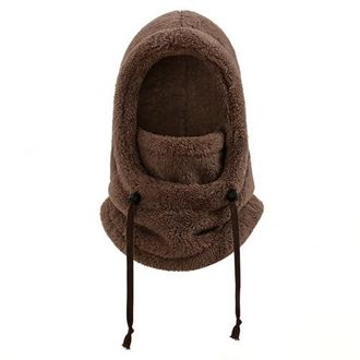 Generic Cache-oreilles chaud et cache-cou - &Eacute;pais visage de ski dhiver, cagoule coupe-vent, design de chapeau int&eacute;gr&eacute;, ajustement extensible confortable | Acc