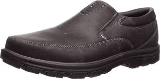 Skechers Segment The Search Herren-Slip-On-Loafer, Schwarz Leder, 42 EU