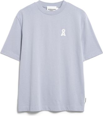 Armedangels Damen Heavyweight T-Shirt aus recyceltem Baumwoll Mix Iconic &Aring; TARJAA Loose Fit Misty Morning