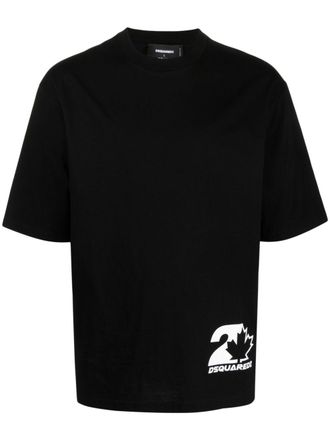 Dsquared2 t-shirt en coton &agrave; logo imprim&eacute; - Noir