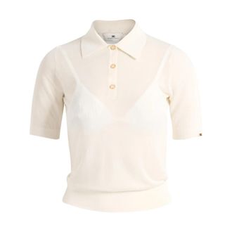 Elisabetta Franchi Maglia Tricot Avorio - - Knitwear - Damen - Wei&szlig; - S