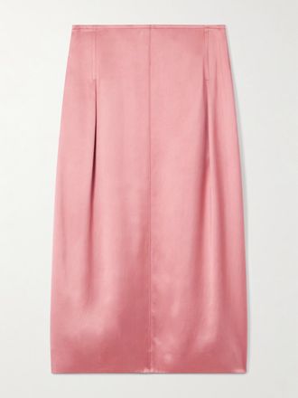 Lanvin Jupe Midi En Satin &Agrave; Plis - Rose