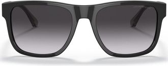 Emporio Armani lunettes de soleil à monture carrée - Noir