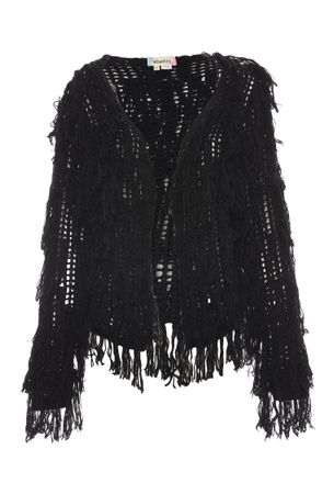 Mymo Strickjacke Frauen schwarz