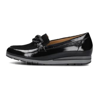 Gabor Schwarze Wildleder-Loafer mit Kettendetail - - Shoes - Damen - Schwarzk - 37 EU