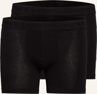 Schiesser 2er-Pack Boxershorts schwarz