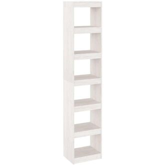 vidaXL Vidaxl - B&uuml;cherregal/Raumteiler Wei&szlig; 40x30x199 cm Massivholz Kiefer