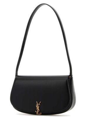 Saint Laurent Womens Black Leather Demi Lune Shoulder Bag Nero Borse A Mano