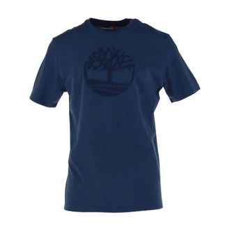 Timberland Homme, Tops, Bleu, Taille: XL Kennebec River Tree Logo Tee