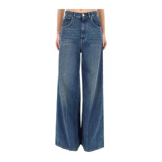 Stella McCartney High-Waisted Wide Leg Denim Jeans - - Jeans - Damen - Blau - W28