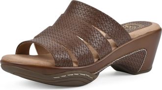 White Mountain Damen Valora Keilsandale, Brown/Woven, 39.5 EU