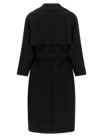Max Mara Womens Black Virgin Wool Coat Clothing