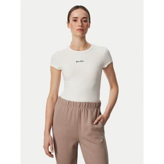 Guess T-Shirt V6YI01 K4258 Creme Slim Fit