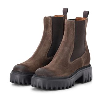 Hogan Femme, Chaussures, Brun, Taille: 37 EU Chelsea Bottes Urbains Chic avec Memory Foam