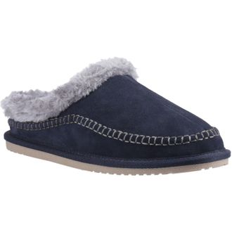 Hush Puppies Atticus Wildleder Hausschuhe f&uuml;r Herren in Marineblau