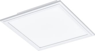 Eglo LED Deckenleuchte Salobrena 1, 1 flammige Deckenlampe, Material: Aluminium, Kunststoff, Farbe: Weiß, L: 30x30 cm, neutralweiß