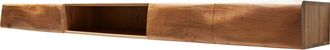 DELIFE TV-Board New Live-Edge Akazie Natur 240 cm 4 T&uuml;ren 1 Fach schwebend Lowboard