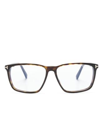 Tom Ford Eyewear lunettes de vue à monture carrée - Marron