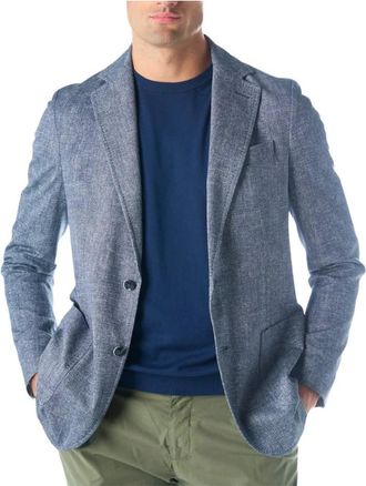 Circolo 1901 Homme, Vestes, Bleu, Taille: M Blazer crois&eacute; &agrave; chevrons