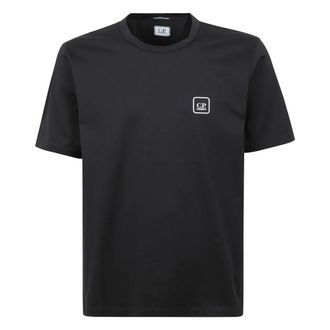 C.P. Company C.p. Company, Homme, Tops, Noir, Taille: 2XL T-shirt en coton biologique avec impression futuriste