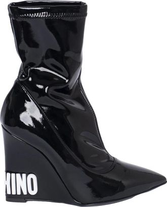 Moschino Femme, Chaussures, Noir, Taille: 36 EU Ankle Boot Logo