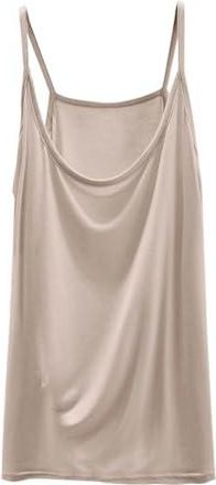 Generic D&eacute;bardeur pour femme en satin de soie - Coupe ample - Coton modal - Sans manches - Confortable - Tunique d&eacute;t&eacute; - Tunique de sortie - Chemises de nuit, 