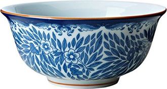 iittala Rörstrand Schüssel aus der Ostindia Floris Kollektion, aus Porzellan hergestellt, in der Farbe: weiß/blau, spülmaschinenfest, Fassungsvermögen: 50 cl,
