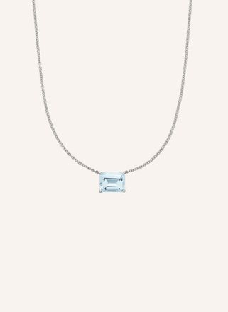 VEYNOU Veynou Halskette Sora Aus 14 Karat Wei&szlig;gold Und 1,00ct. Aquamarin silber