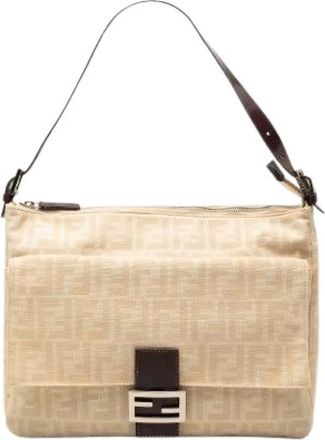 Fendi Sac bandouli&egrave;re en toile Pre-owned - Femme - Pre-owned - Beige - Taille: ONE Size