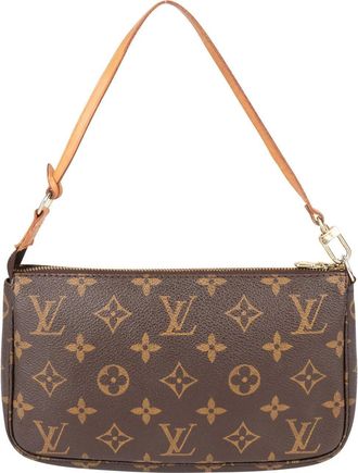 Louis Vuitton Crossbody Bags - Louis Vuitton Canvas Monogram Pochette Accessoire - Gr. unisize - in Braun - f&uuml;r Damen