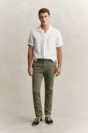 GANT Herren Sunfaded Chinohose (42/34) DRY HERB Gr&uuml;n