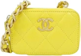 Chanel Mini Sac Bandouli&egrave;re Pre-owned - Femme - Pre-owned - Jaune - Taille: ONE Size