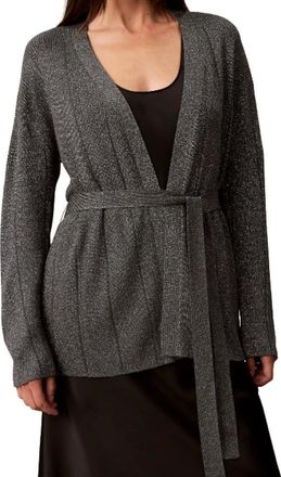 Calvin Klein Cardigan Shine Blend - Femme - Pulls - Gris - Taille: 38 FR