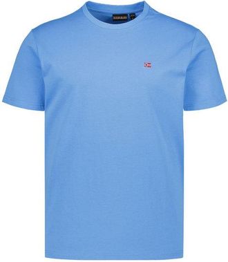 Napapijri Herren T-Shirt blau Baumwolle