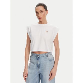 Twin-Set T-Shirt 251TT2043 Wei&szlig; Regular Fit