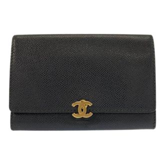 Chanel Pre-owned Coco Mark Kompakt Geldb&ouml;rse - - Pre-owned - Damen - Schwarzk - ONE SIZE
