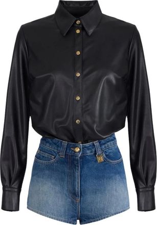 Elisabetta Franchi Femme, Combinaisons et Ensembles, Noir, Taille: 38 FR Combinaison en effet Nappa et denim